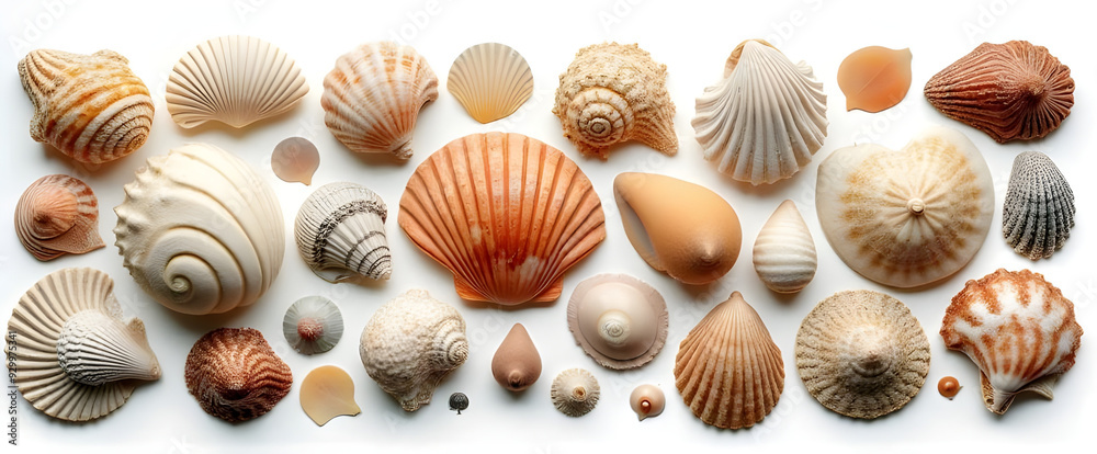 Seashells, Diverse Collection of Seashells: Stunning Variety of Ocean ...
