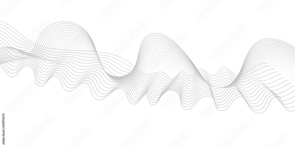 Abstract wave blend lines on transparent background. Design for banner ...