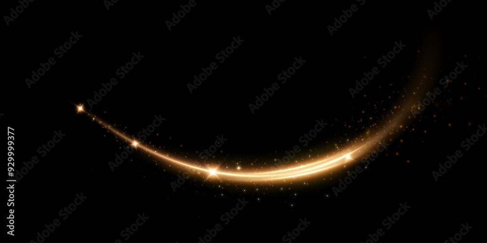 Glowing magic light effect.Vector graphics of neon lines motion ...