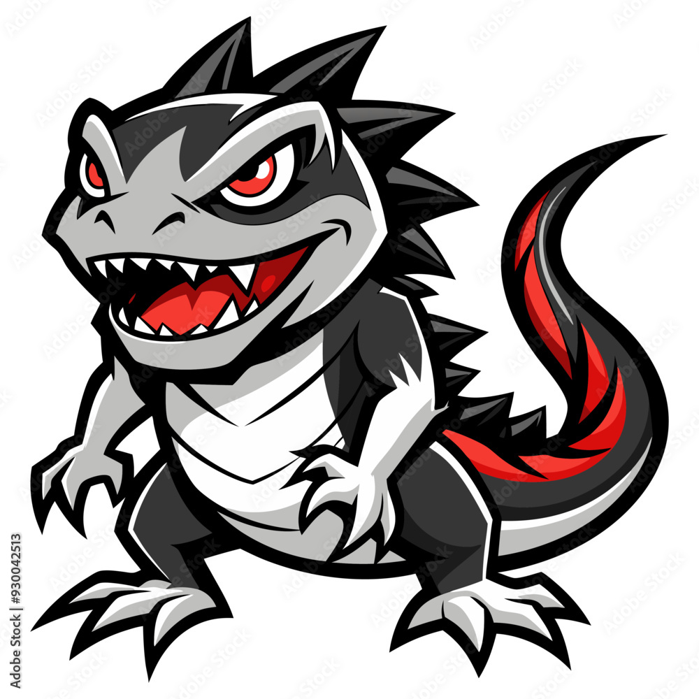 T-Rex Tyrannosaurus vector illustration, Cartoon Angry t-rex with open ...