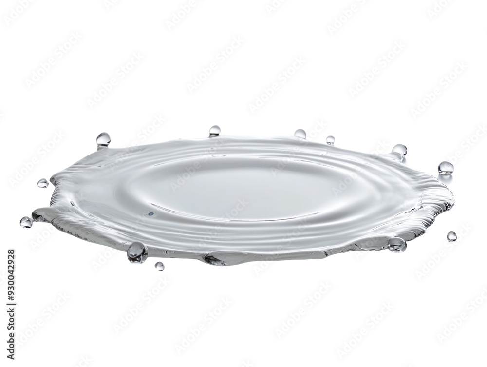 Realistic water puddle isolated on white background. PNG transparent ...