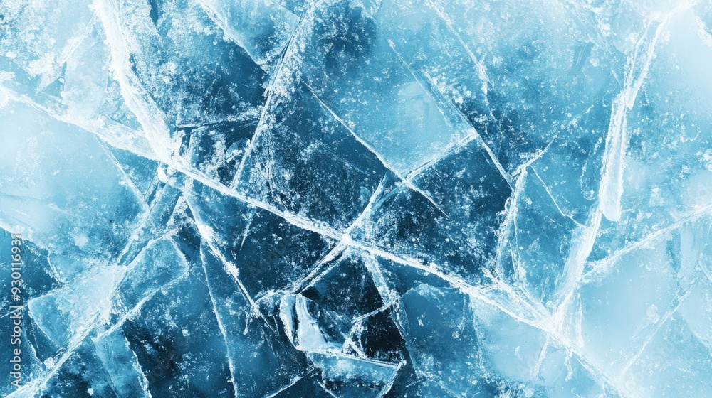 Cracked and scratched ice texture, abstract winter season background ...