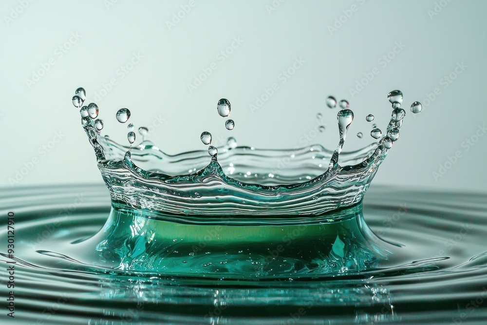 Vivid water splash captured in stunning detail, isolated in a bright ...