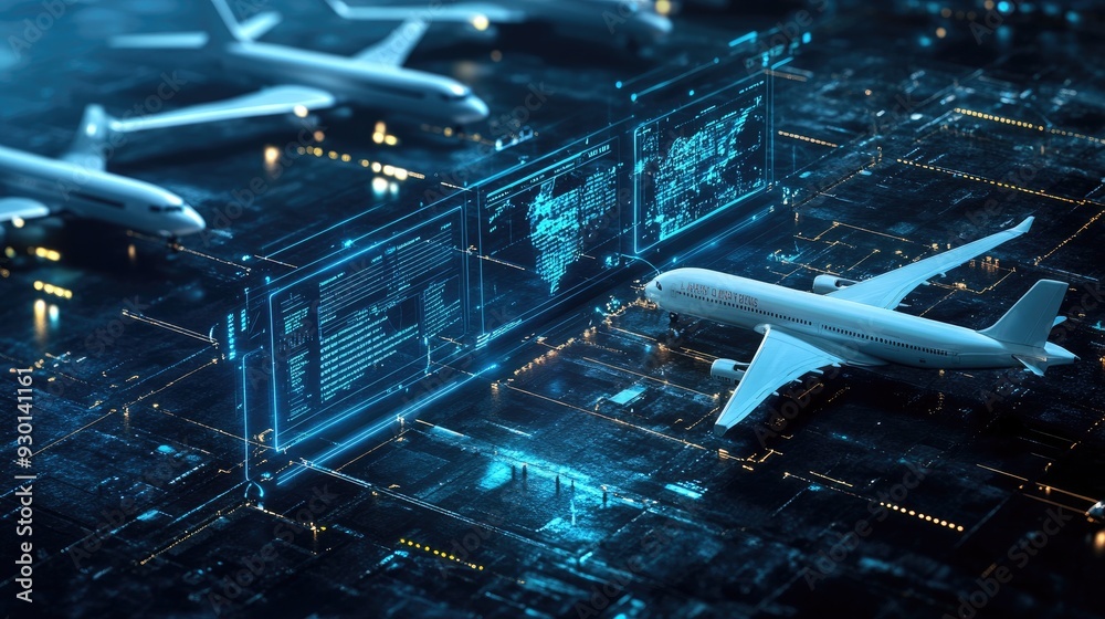Air fleet management: Digital dashboard monitoring a fleet of cargo ...