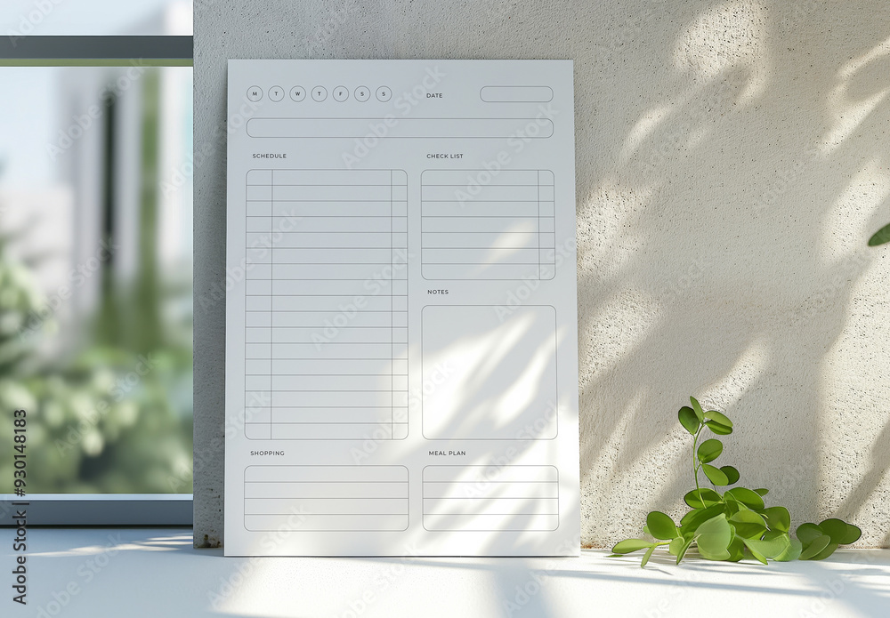 Weekly Planner Layout With Clean Design Stock Template | Adobe Stock
