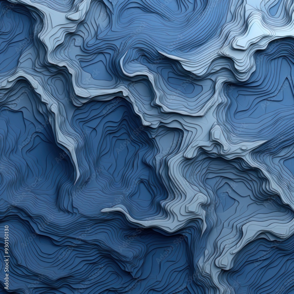 Terrain map indigo pearl contours trails, image grid geographic relief ...