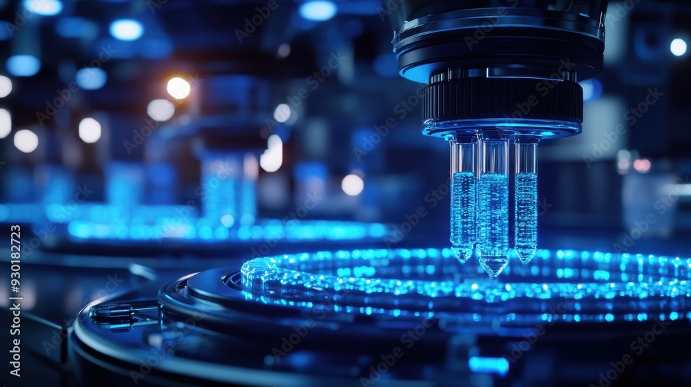 Advanced mRNA Vaccine Creation in Futuristic Laboratory Setting with ...