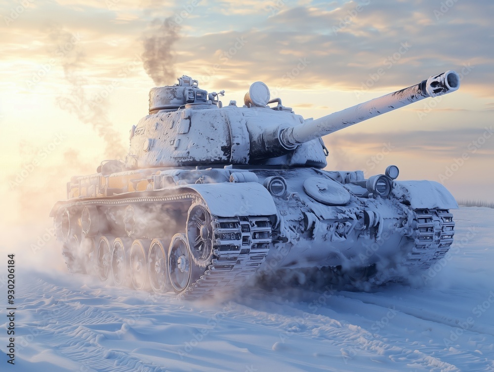 Desolate War Zone: Abandoned Tank on Charred Battlefield, Aftermath of ...