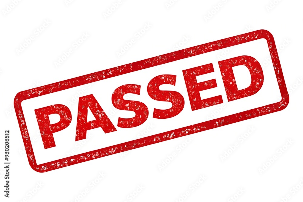 Red Passed Pass Stamp Texture Logo Icon Sign Sigil Symbol Emblem Badge ...