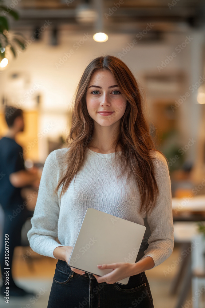 Project Coordinator, Confident female project coordinator showcases a ...