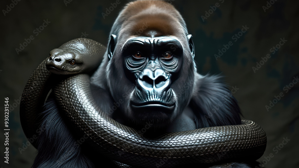 Gorilla and Snake: A Powerful and Intriguing Encounter of Two Wild ...
