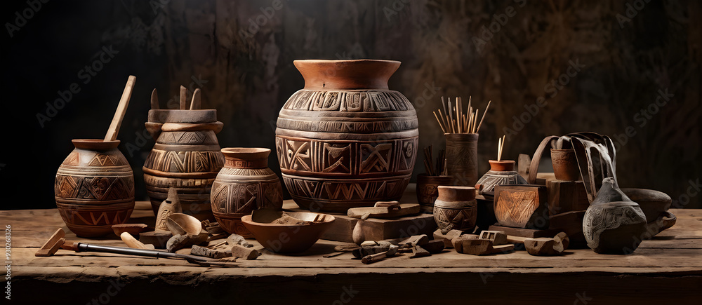 Ancient Maya ceramics and ceremonial containers with Mesoamerican ...