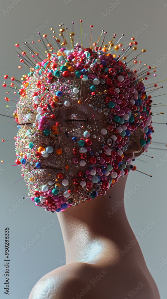 Create a hyper-realistic image of a model from the torso up with ...