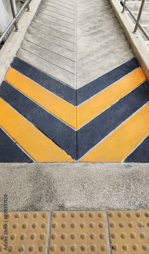 Patients in wheelchairs ramp have stainless steel rails on both sides ...