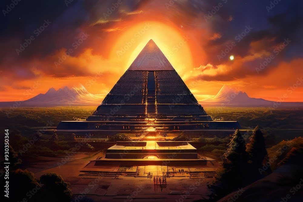 the AI Image Generator, Ancient pyramids, a mysterious civilisation ...