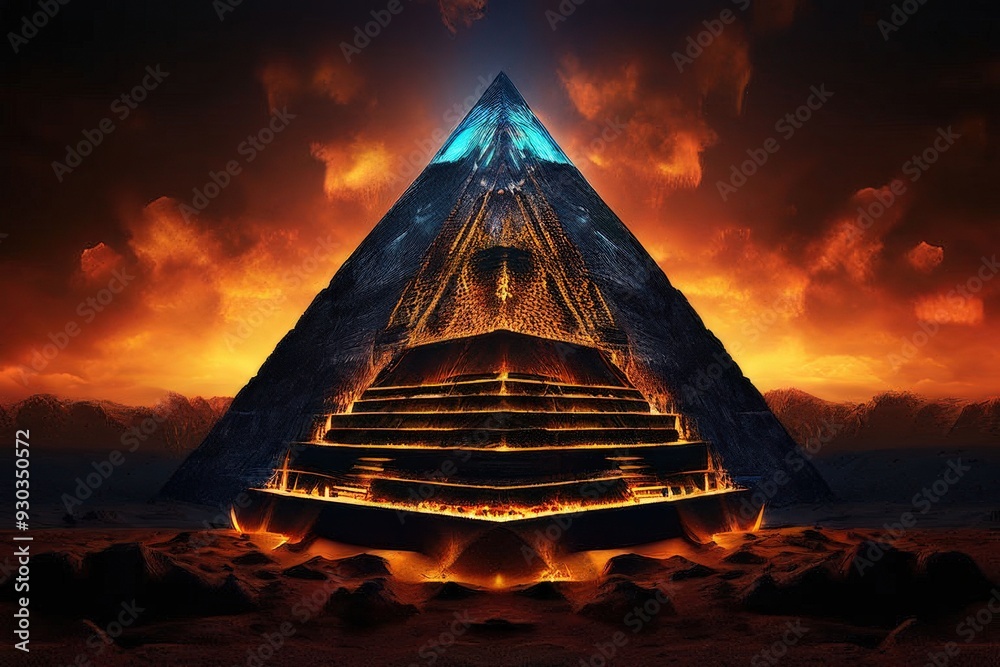 the AI Image Generator, Ancient pyramids, a mysterious civilisation ...
