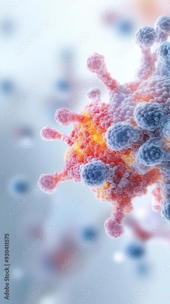 Molecular model of a colorectal cancer cell, with emphasis on abnormal ...