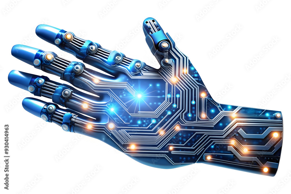 3D AI Powered Human Machine Interface Vector Concept with Biometric ...