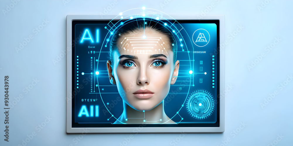 AI Powered Human Machine Interface Frame Concept with Digital ...