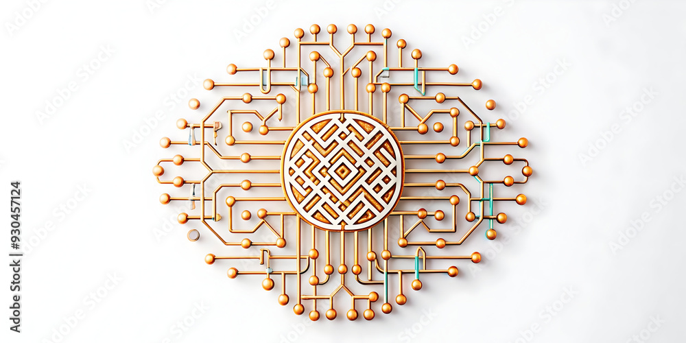 Abstract Vector Elements: AI Driven Digital Identity Symbols with Biometric Patterns - Data ...
