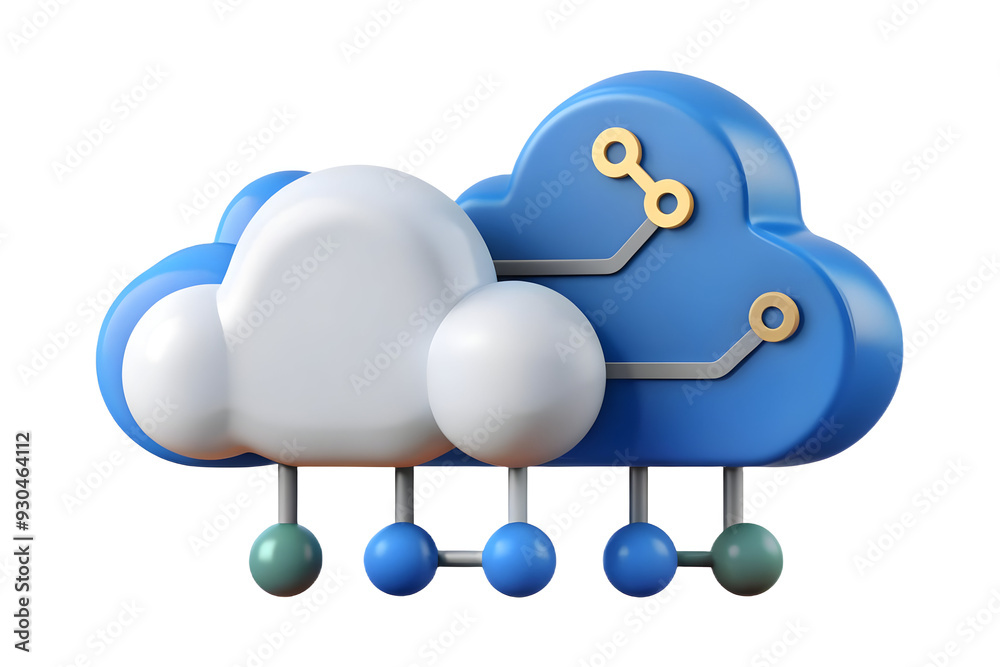 AI Powered Cloud Computing Vector Concept for Smart Business Technology ...