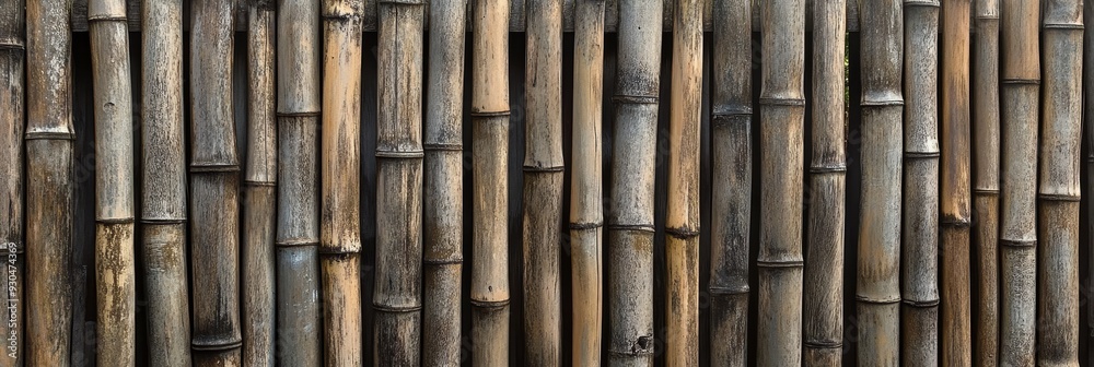 Natural Bamboo Wall Texture - A close-up image of a rustic bamboo wall ...