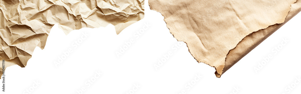 Vintage Craft Paper Texture on Isolated Transparent Background for Art ...