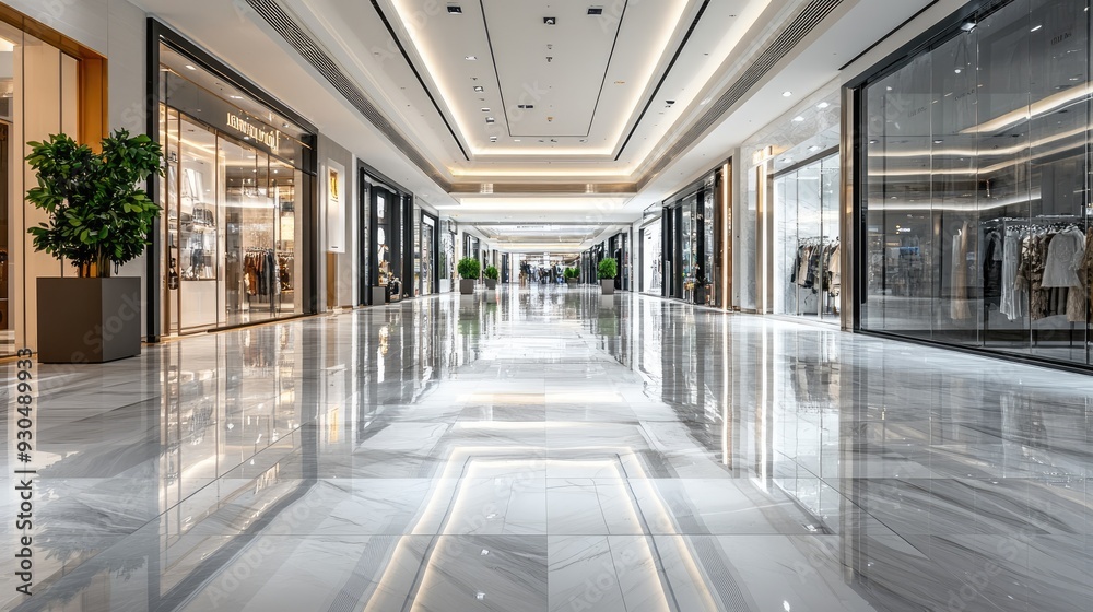 Modern Ceramic tiles Display in the Luxury Shopping Mall. Shopping Mall ...