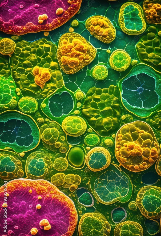 detailed study lively plant cell structures comprehensive labels ...