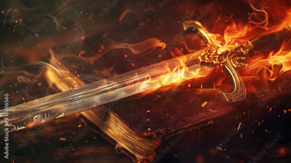 Sword of the spirit. Holy bible. For the word of God is living and ...