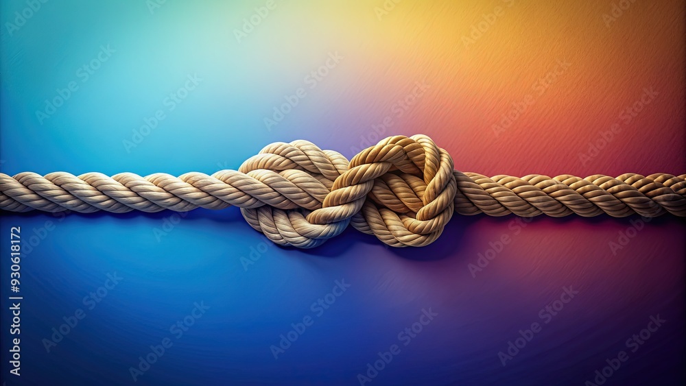 A stylized rope divider vector illustration featuring a twisted cord ...