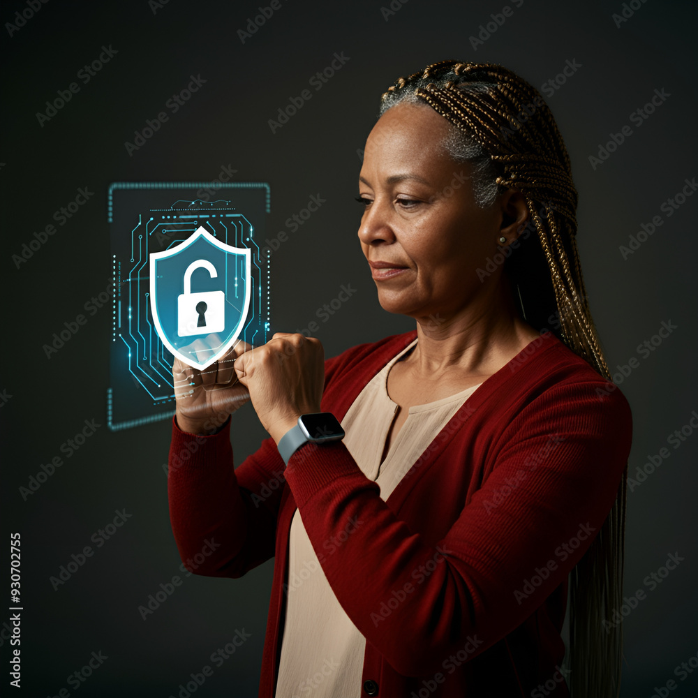 Cybersecurity Concept Global Network Security Technology Business People Protect Personal