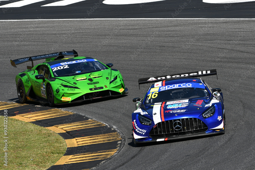 Scarperia, Italy - July 13th 2024: Mercedes AMG GT3 of team AKM ...
