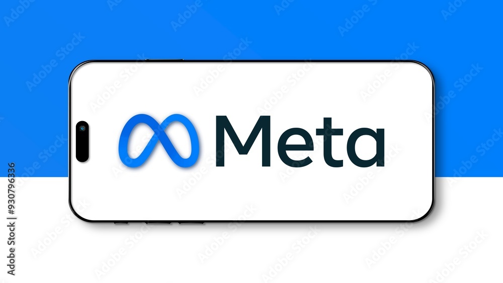 Istanbul, Turkey - 20 Aug 2024: Meta logo displayed on a smartphone ...