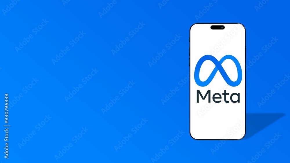 Istanbul, Turkey - 20 Aug 2024: Meta logo displayed on a smartphone ...