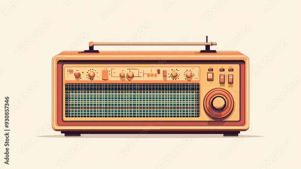 Vintage Radio Receiver Retro Audio Device Old Technology Audio ...
