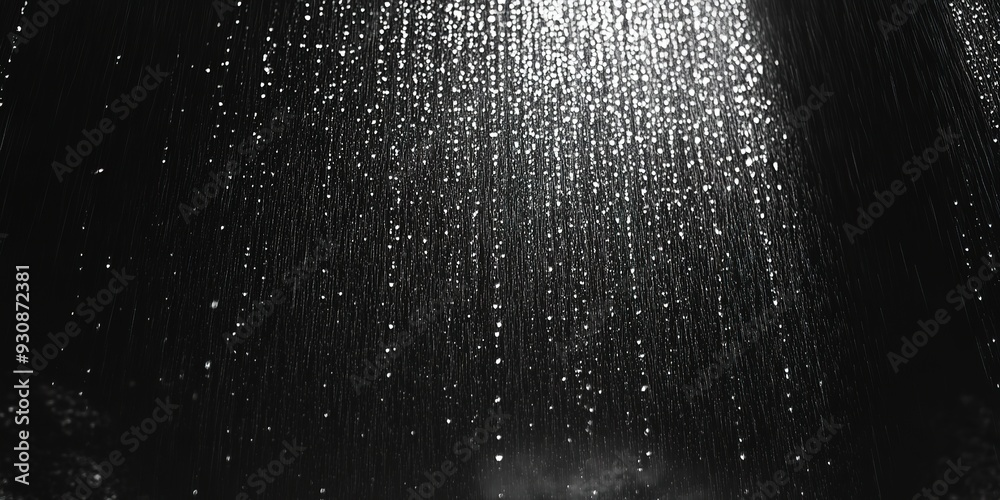 raining rain on black background, for overlay Stock Illustration ...