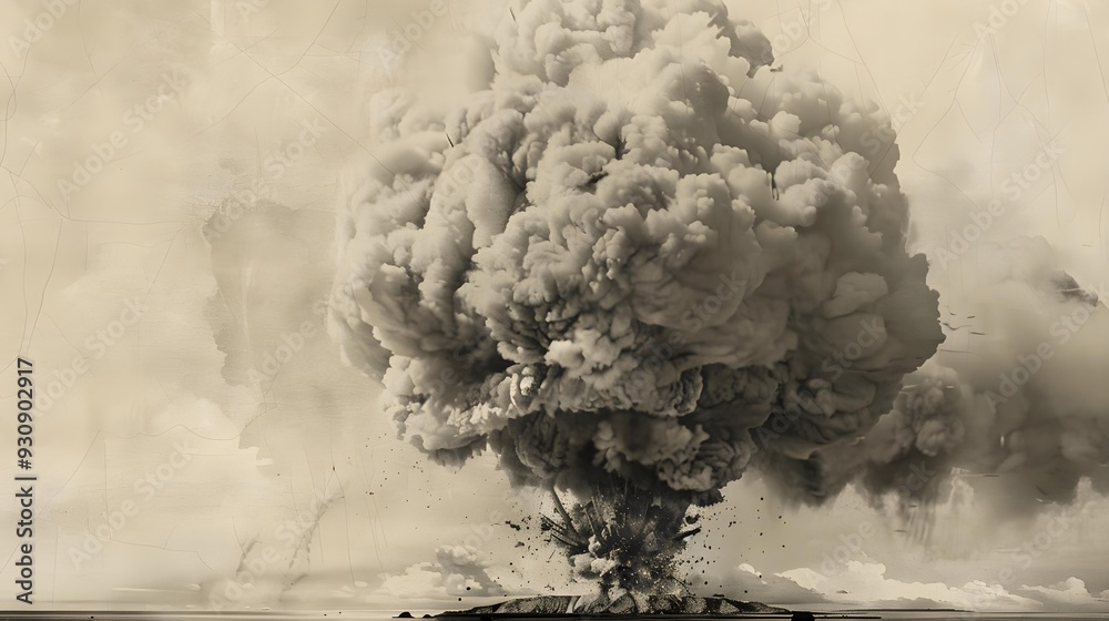 Tsar Bomba mushroom cloud nuclear explosion Stock Photo | Adobe Stock
