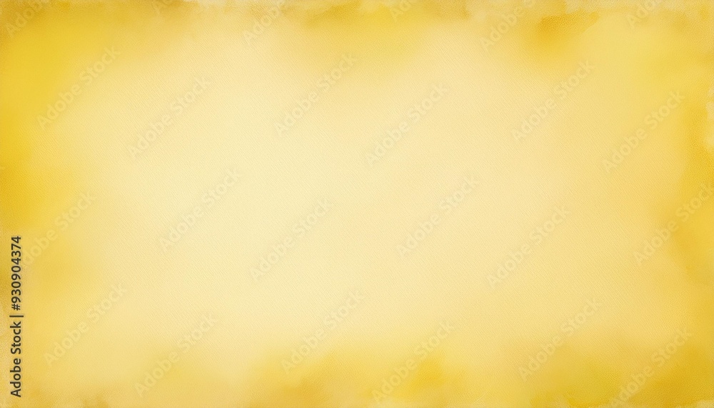 yellow background with watercolor texture in abstract vintage pastel ...