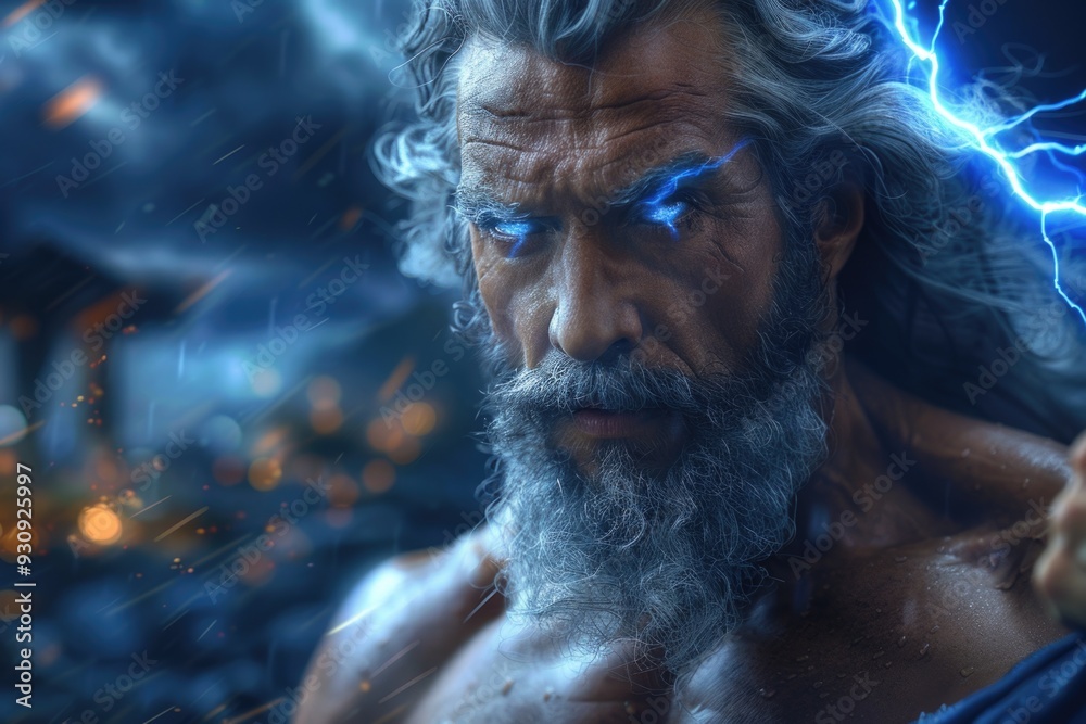 Mighty Ruler: Zeus, Greek god of heavens, thunder and lightning, ruler ...