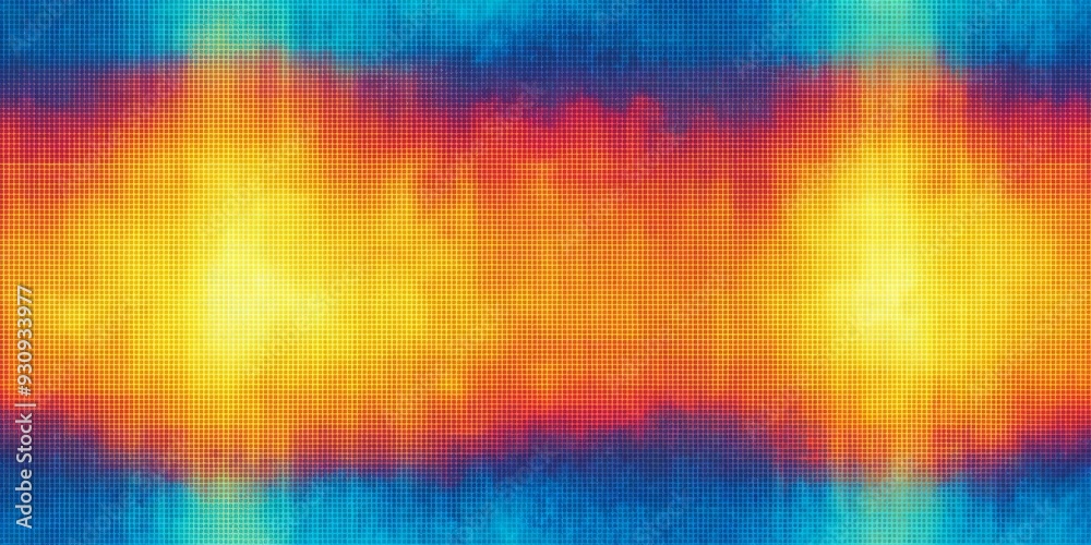 Retro Gradient Background With Thermal Heatmap Effect And Grain Texture Vibrant Retro