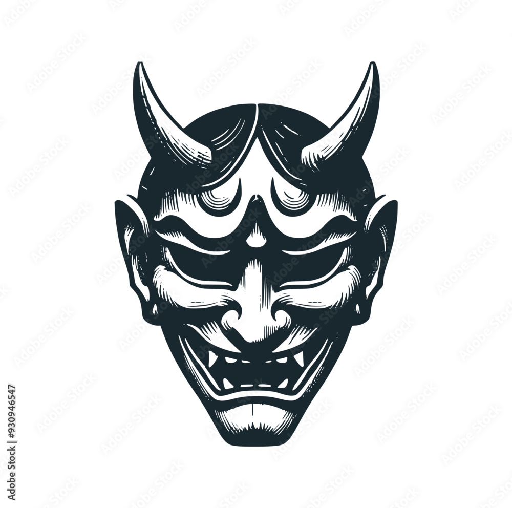 Vetor de Intricate black and white vector logo illustration of the ...