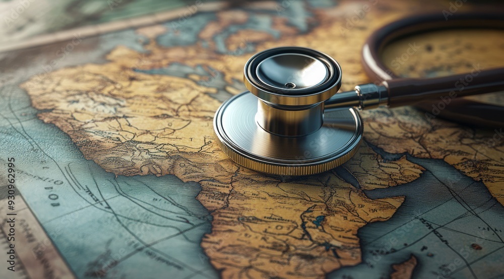 Explore the global interconnection of health care systems, symbolized ...