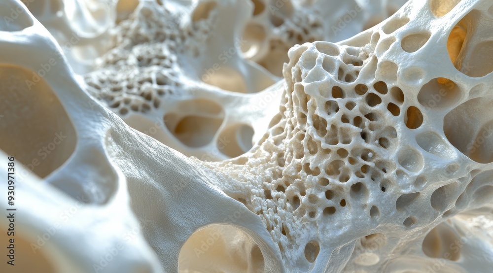 This image illustrates the complex structure of bone, highlighting the ...