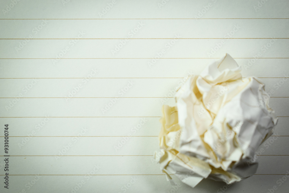 round lump paper on line paper texture background, blank sheet notebook ...