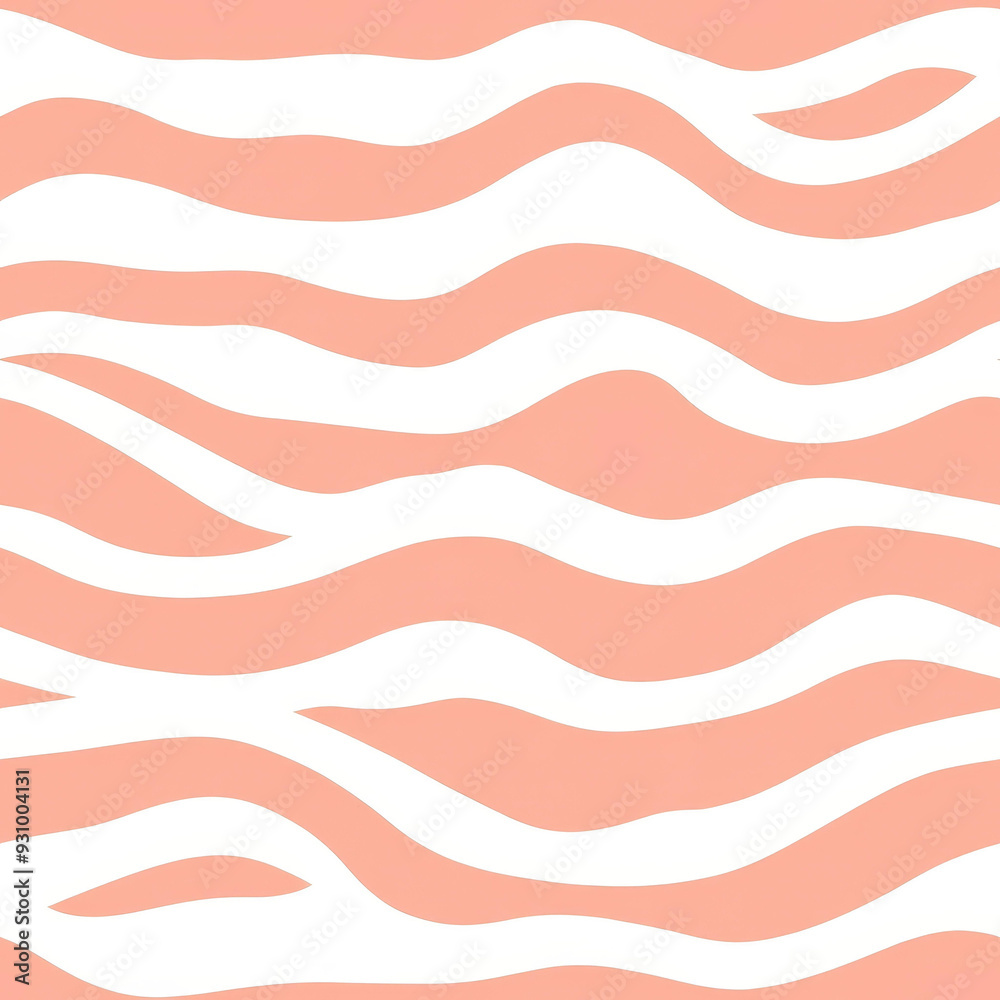 Minimalistic square wave patterns with a touch of peach create a ...
