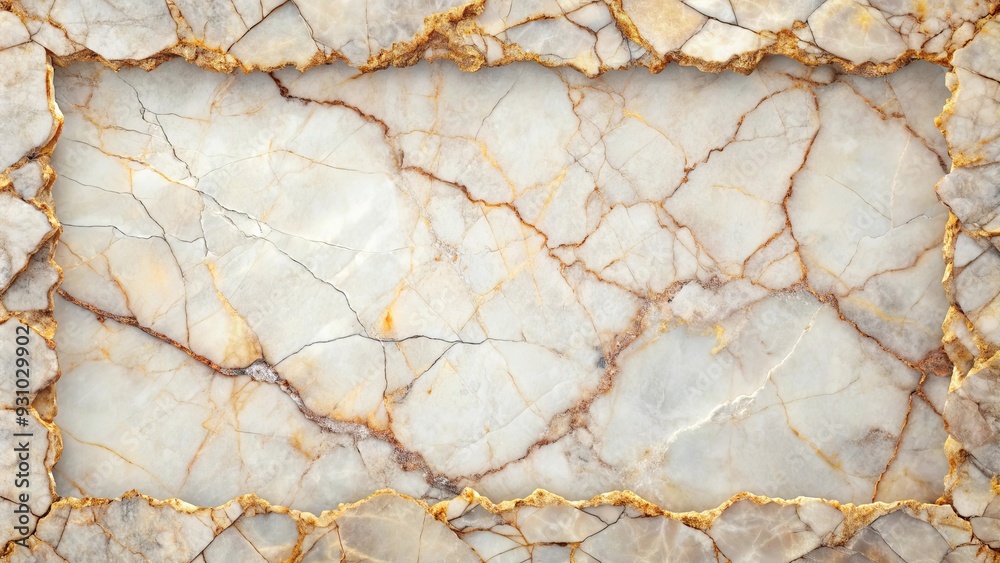 Cracked marble texture frame background with luxurious and natural rock ...
