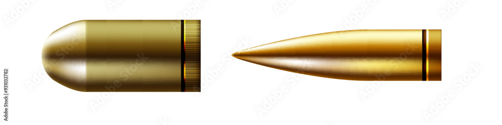 Gunshots, bullet in motion, military smoke trails. Realistic flying ...