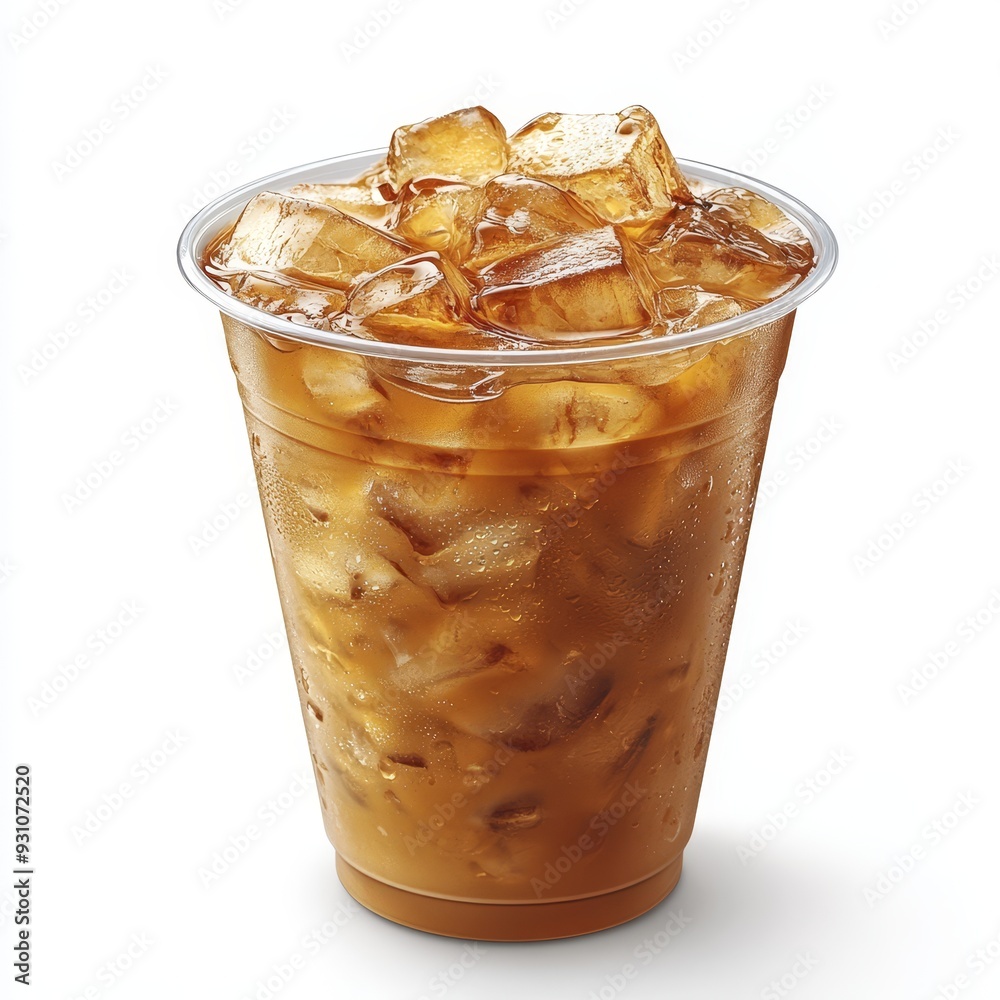Clear plastic cup filled with iced chai tea latte 429 glass, drink, ice ...