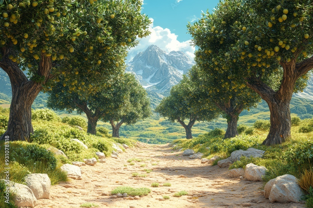 Olive grove with trees full of ripe olives ready f 090 tree, nature ...